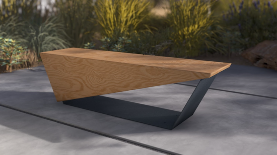 Arrow Wood Bench – URBASTONE